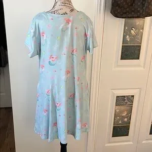 Disney | Dresses | Disney Light Blue Midi Dress With Pink Accents ...